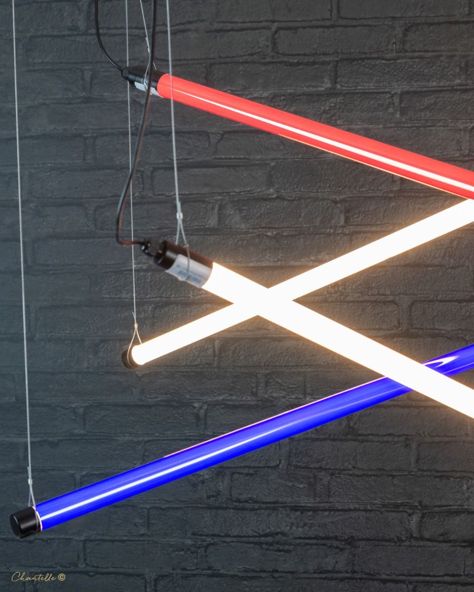 Multi Coloured Led Tube Pendant - 069918-1 - Chantelle Lighting