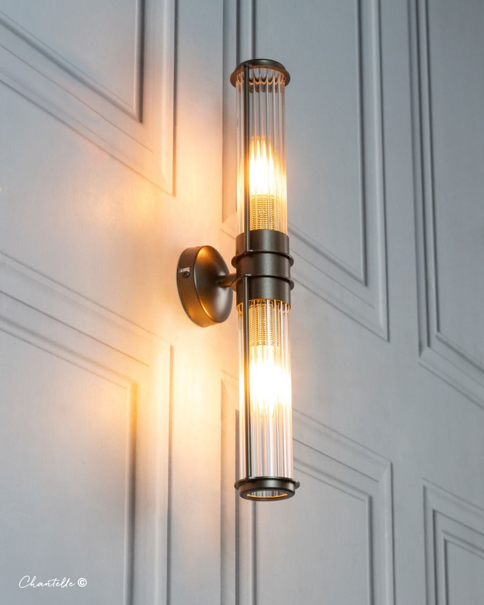 Antique Brass Up and down Cylindrical Wall light - 070028 - Chantelle ...
