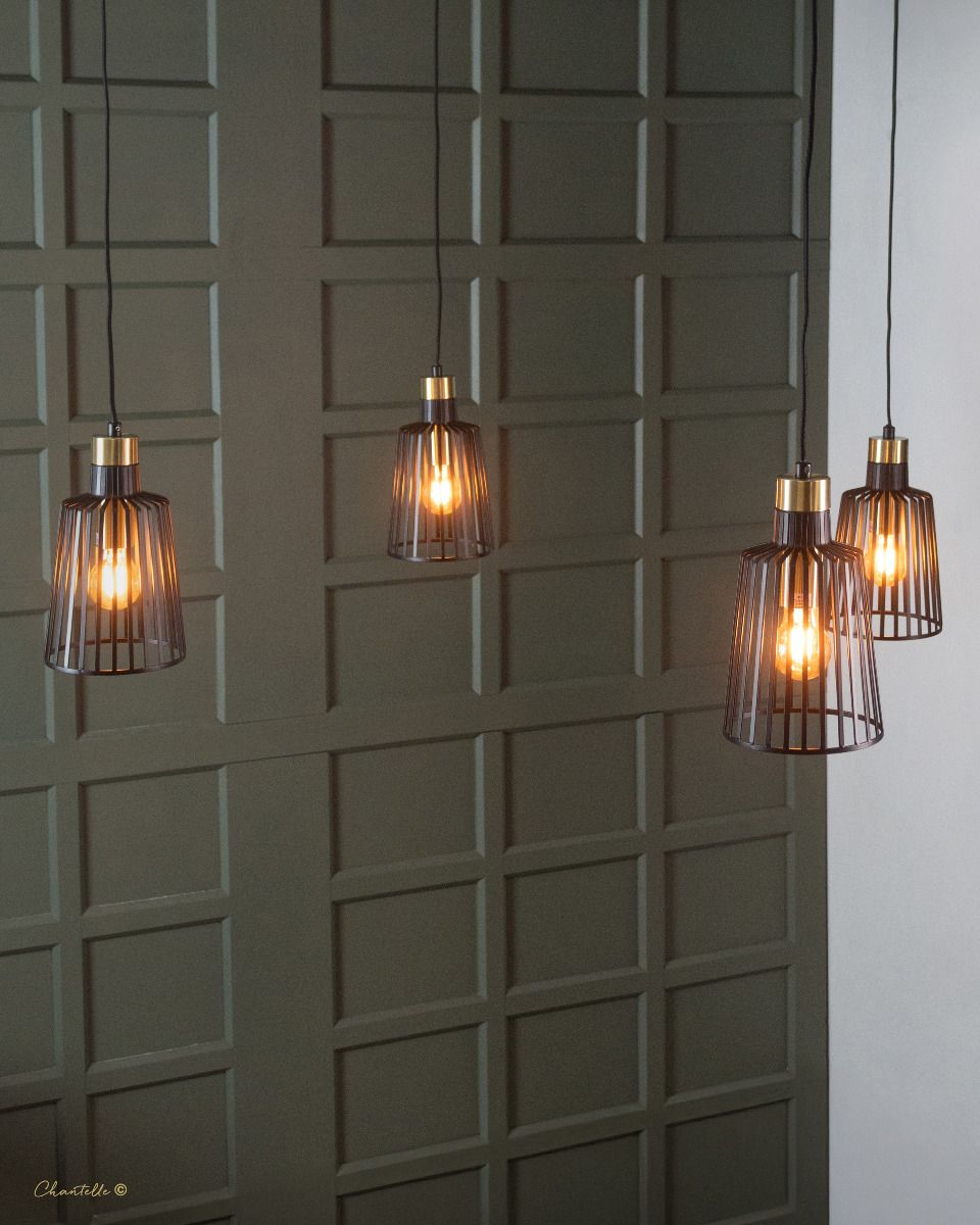 4 Drop Cage Pendant Cluster - 076561 - Chantelle Lighting